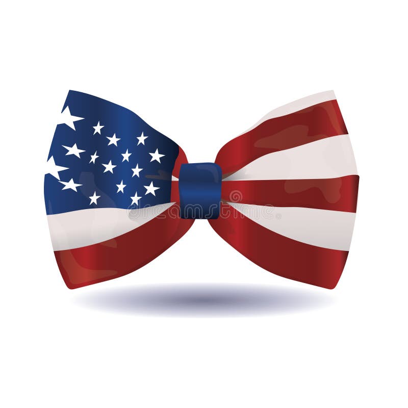 American Flag Bow Tie Clipart