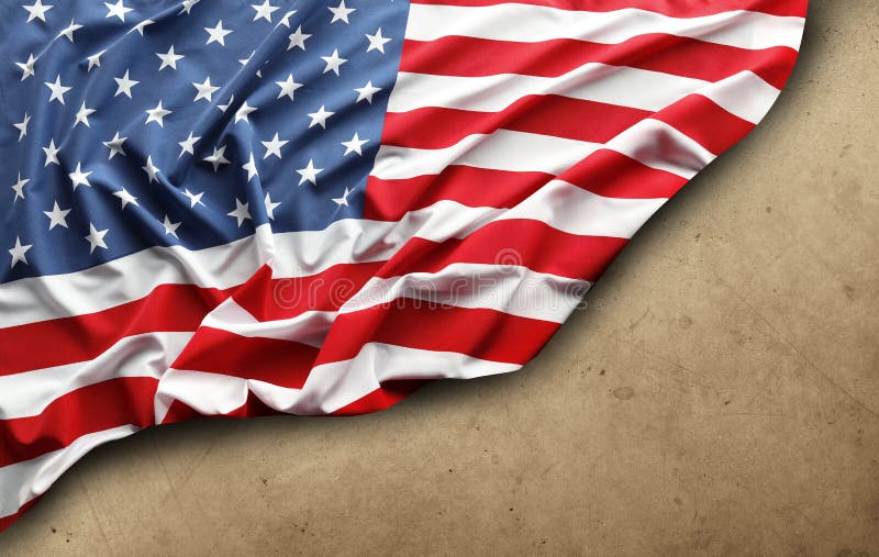 American Flag on Brown Concrete Stock Photo - Image of flag ...