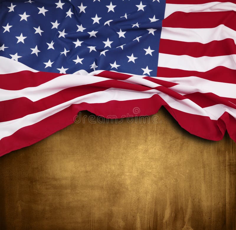 American Flag on Brown Concrete Stock Image - Image of democracy ...