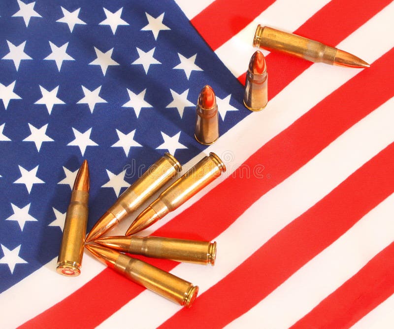 American flag and bullets stock photo. Image of logistic - 68407356