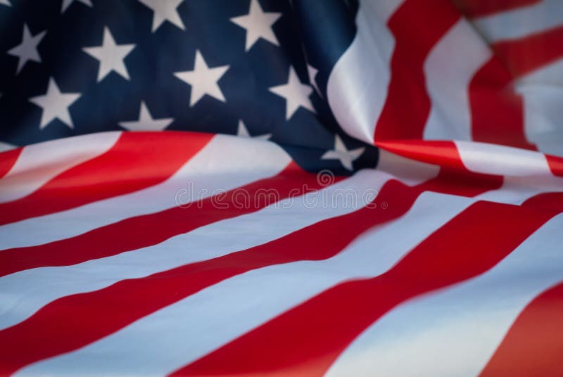 American Flag Close Up, Star Spangled Banner Stock Image - Image of ...