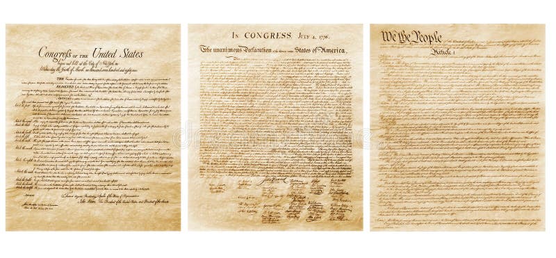 US Constitution on Parchment Paper Stock Photo - Image of parchment ...