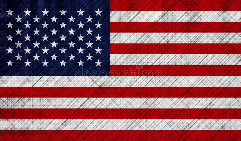 American Flag with Detailed Fabric Texture Stock Illustration ...