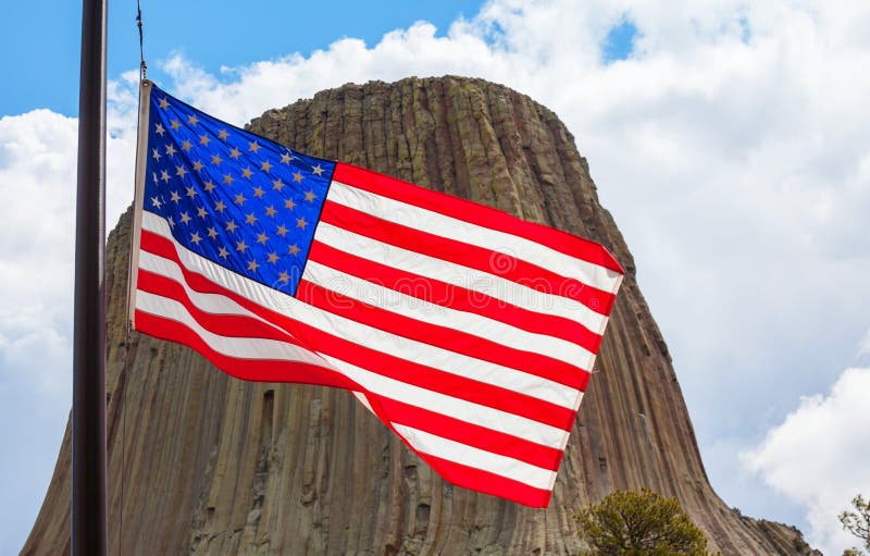 Devil's Tower American Flag Stock Photos - Free & Royalty-Free Stock ...