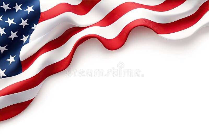 American Flag in Dynamic Flow Stock Illustration - Illustration of text ...