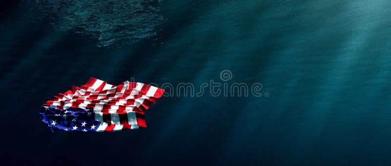American Flag Over Water Stock Illustrations – 43 American Flag Over ...