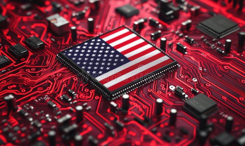 American Flag Microchip Circuit Stock Photos - Free & Royalty-Free ...