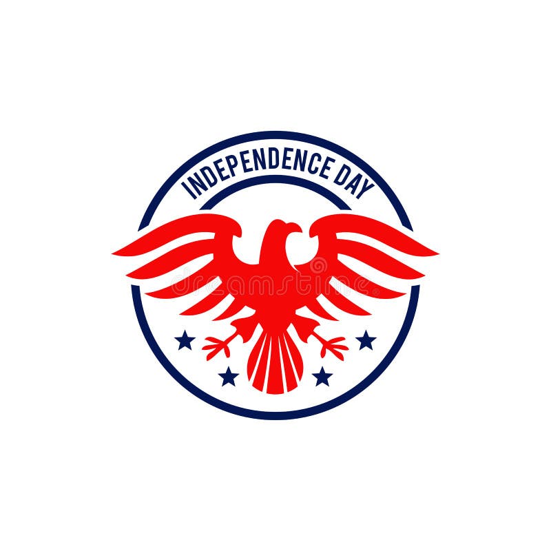 American Flag and Emblem Logo Design Vector Template Stock Vector ...