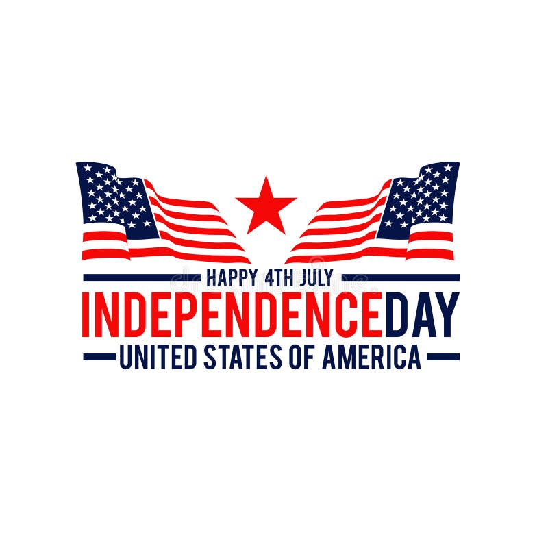 American Flag and Emblem Logo Design Vector Template Stock Vector ...