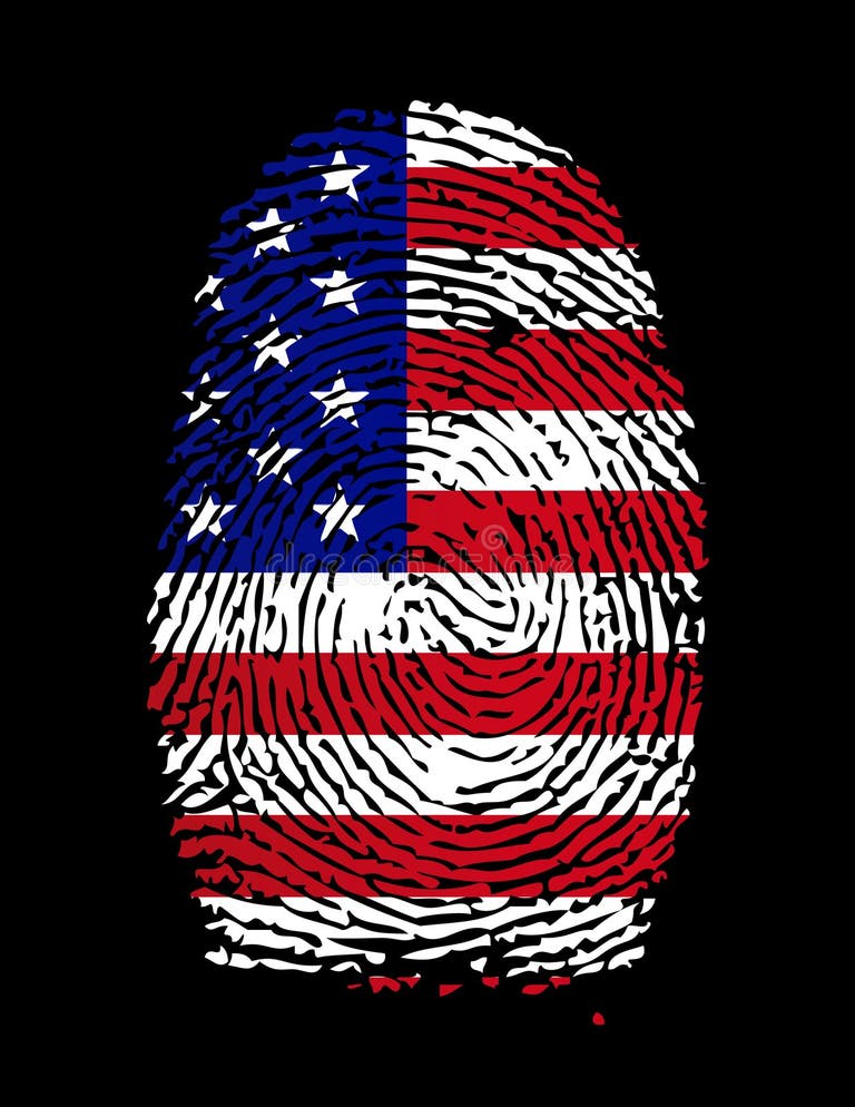 American Flag Fingerprint Stock Illustrations – 60 American Flag ...
