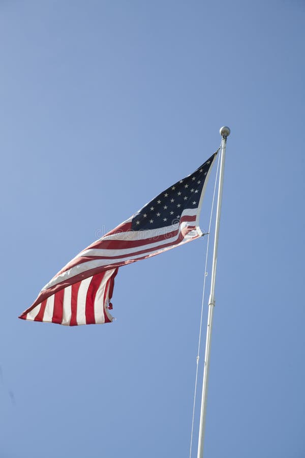 American Flag Flapping in the Wind Stock Image - Image of federal ...