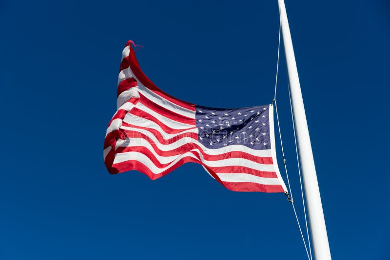 American Flag Flapping in the Wind Stock Photo - Image of glory ...