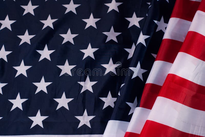 American Flag Flowing with Texture Fabric Detail, Stock Image - Image ...