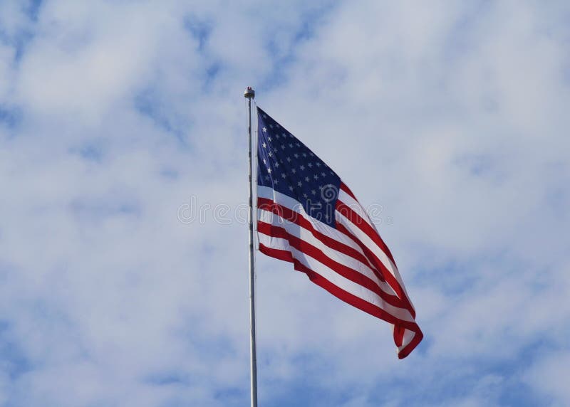 American Flag flying stock photo. Image of high, peace - 42560926