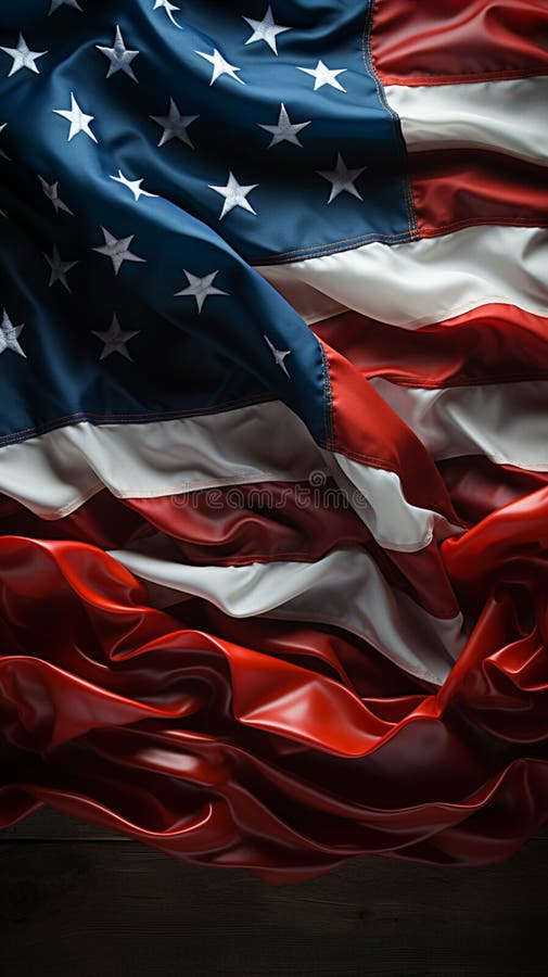 American Flag Forms Backdrop, Providing Room for Tailored Messages and ...