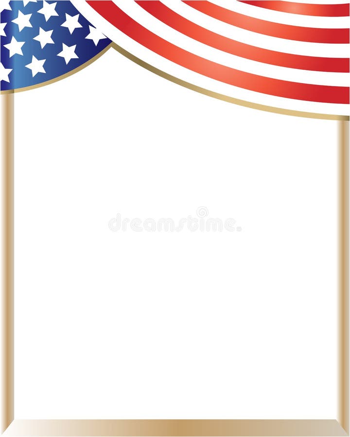 American Flag Frame Curtain Stock Vector - Illustration of banner ...