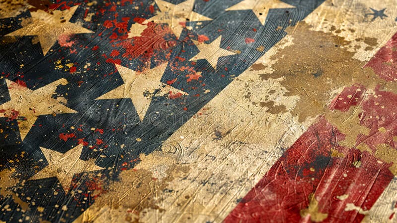 A Grungy American Flag Wallpaper with Blood Splatter Stock Image ...