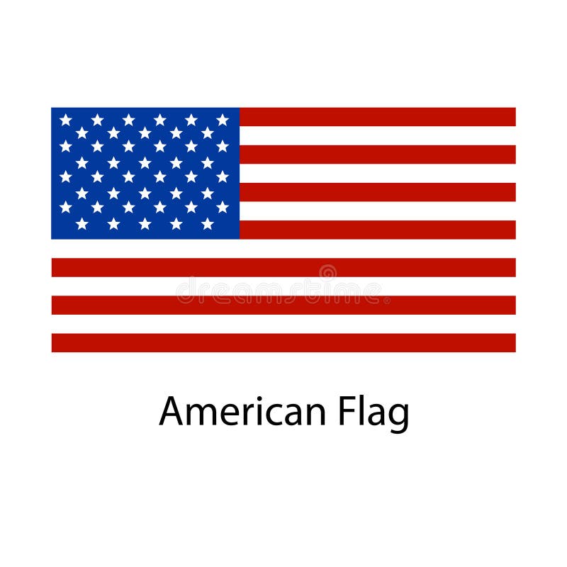 American Flag Hand Drawing Illustration Vector Based Drawing Stock ...
