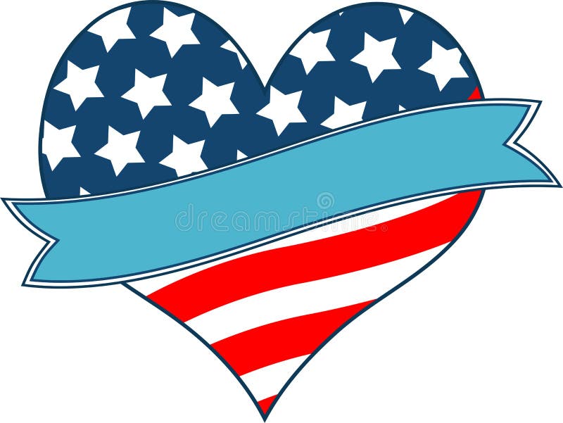 American flag heart stock vector. Illustration of isolated - 23435420