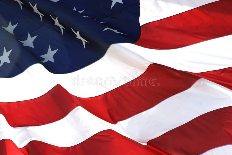 American Flag in Horizontal View Stock Image - Image of sign, symbol ...