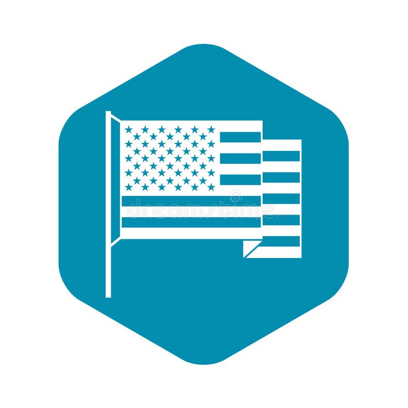 American Flag Icon , Simple Style Stock Vector - Illustration of nation ...