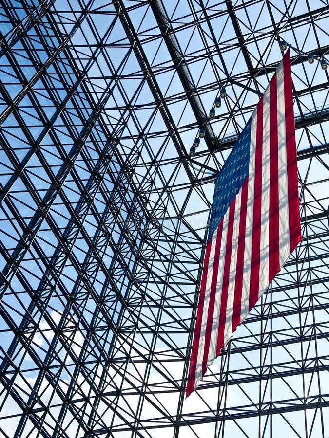 American Flag at the John F Kennedy Library Editorial Stock Image ...