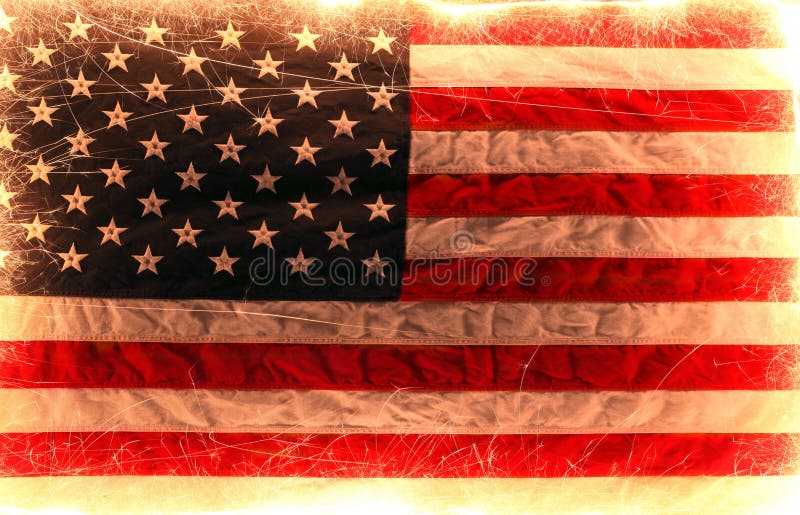 American Flag Lit Up by Sparklers for 4th of July Stock Image - Image ...