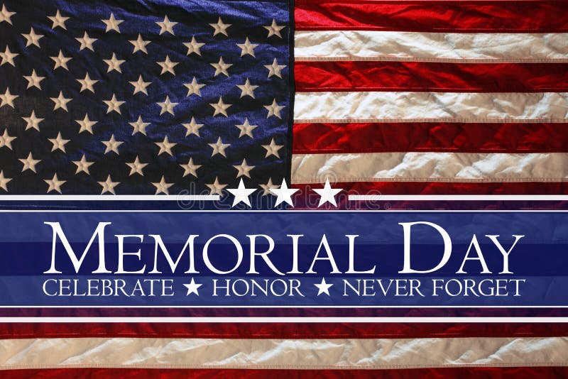 American Flag Memorial Day Background Stock Illustration - Illustration ...