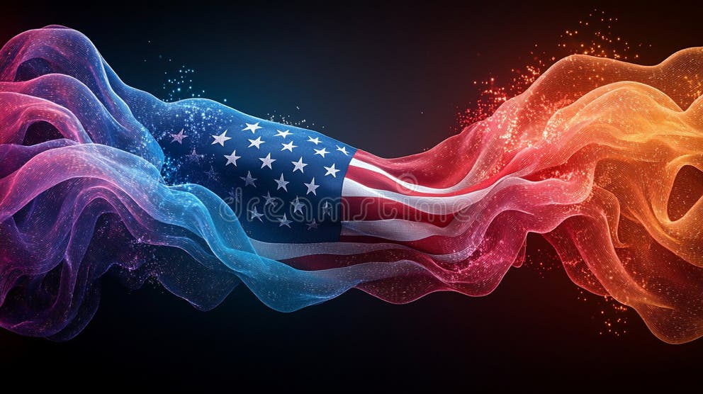 American Flag in Motion stock photo. Image of swirling - 363525736