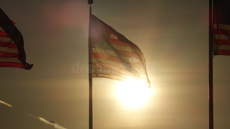American Flag at Night stock photo. Image of flag, evening - 94443482