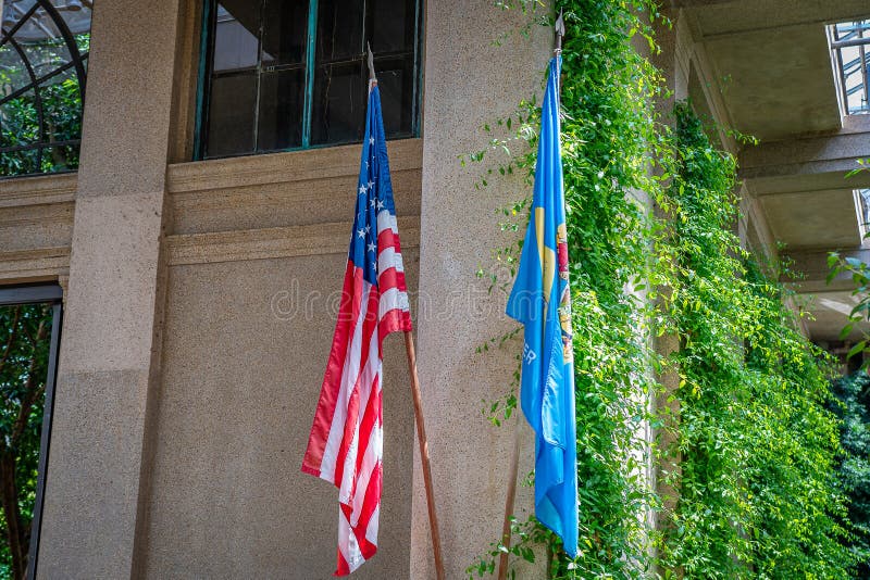 Out in the Spring Time American Flag Stock Photo - Image of ...