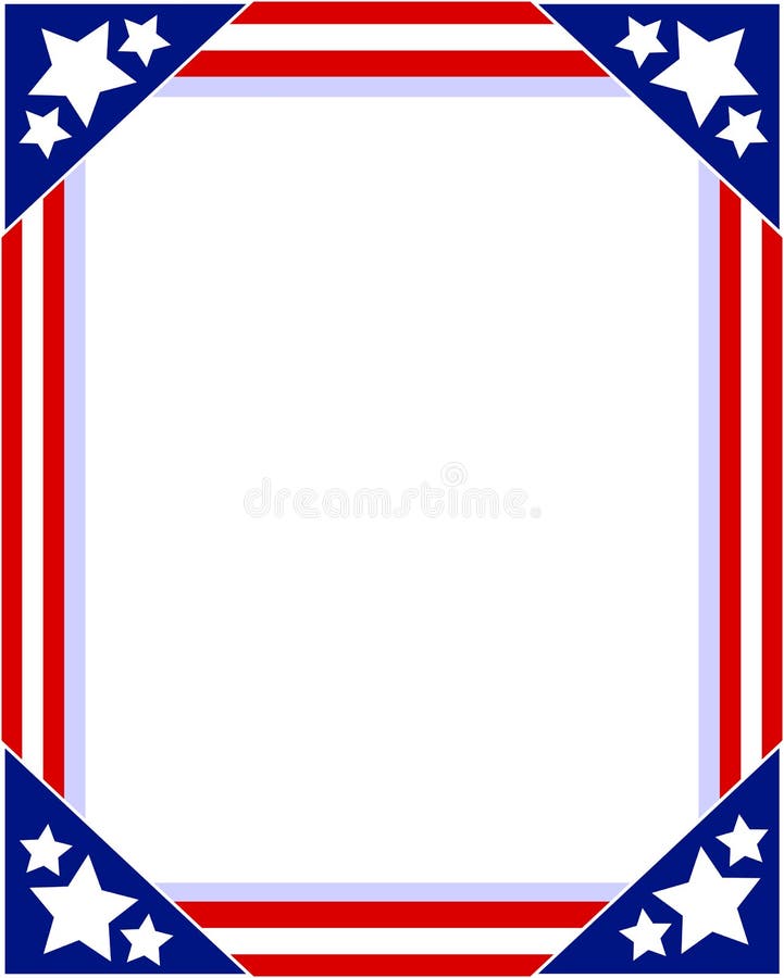 American Flag Patriotic Picture Frame Stock Vector - Illustration of ...