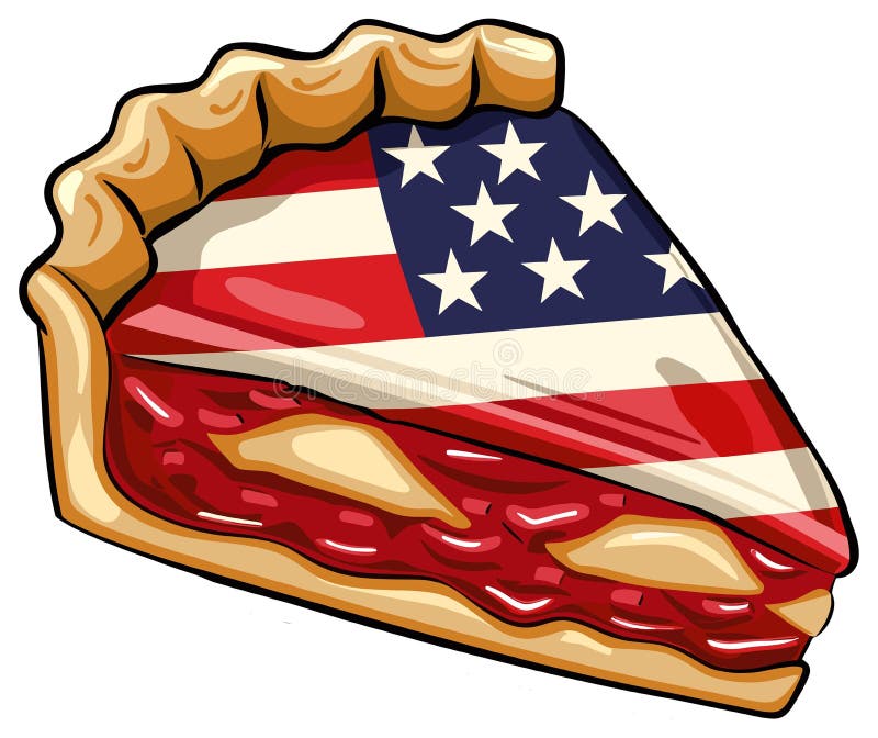 American Flag Pie Slice stock illustration. Illustration of holiday ...