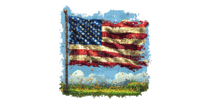 American Flag Pixel Art Stock Photos - Free & Royalty-Free Stock Photos ...