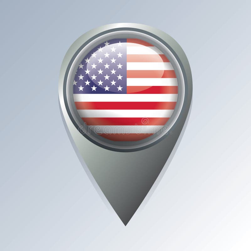 American Flag Pointer. Vector Illustration Decorative Design Stock ...