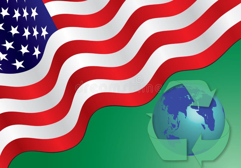 American Flag - Recycle Concept Stock Vector - Illustration of element ...