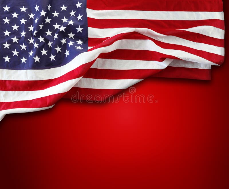 American flag on red stock image. Image of american - 185576675
