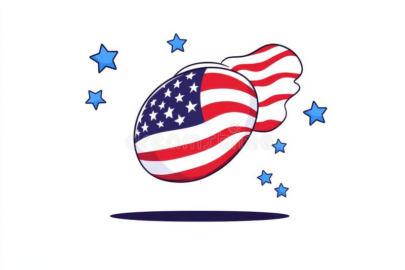 American Flag Rocket Cartoon a Cartoon Rocket Designed with the ...