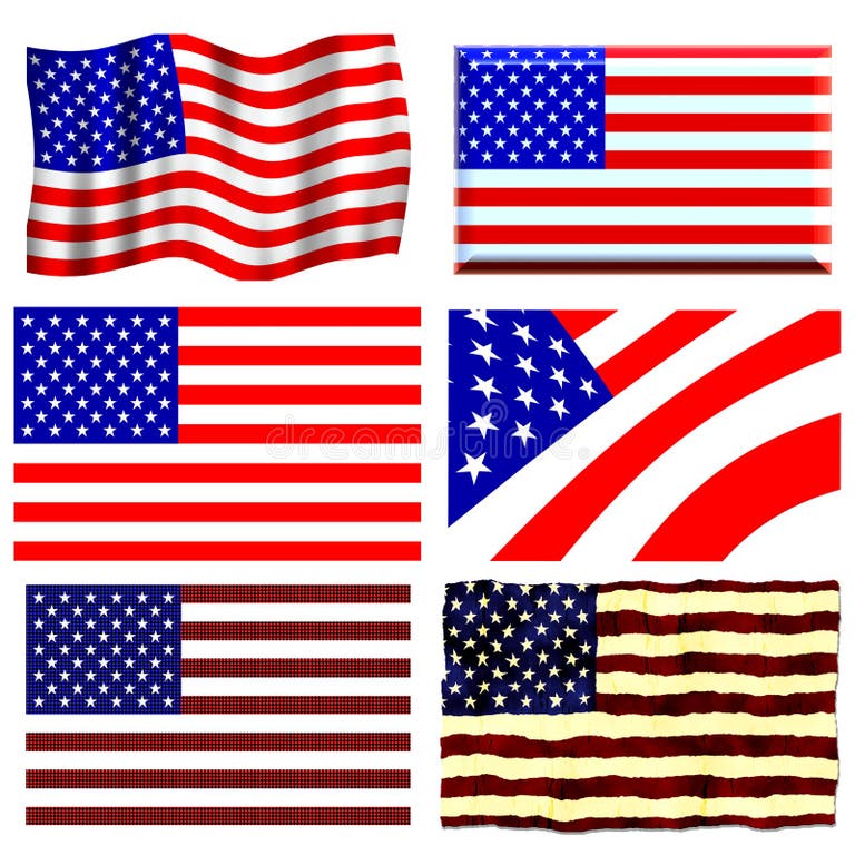 American Flag One Color Stock Illustrations – 563 American Flag One ...