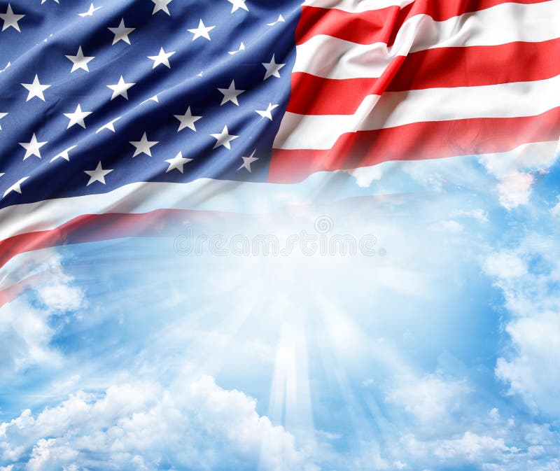 American flag in sky stock photo. Image of dayquot, national - 295488090