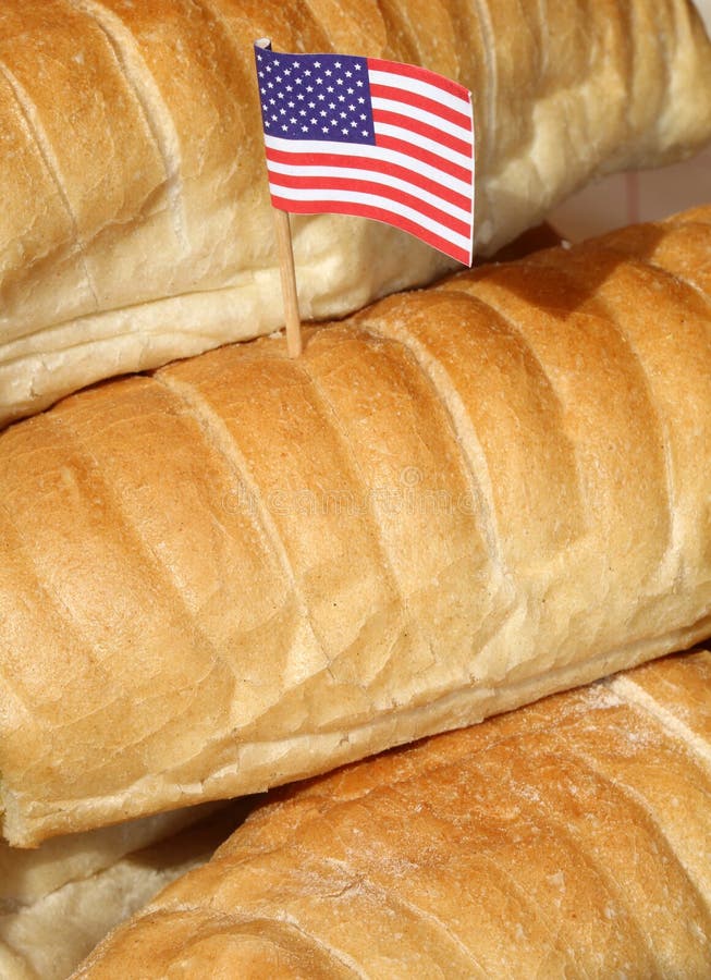 American Flag on the Soft Bread Pudding Stock Image - Image of american ...