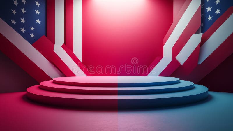 American Flag Stage Platform Modern Minimalist Stage Platform Design ...