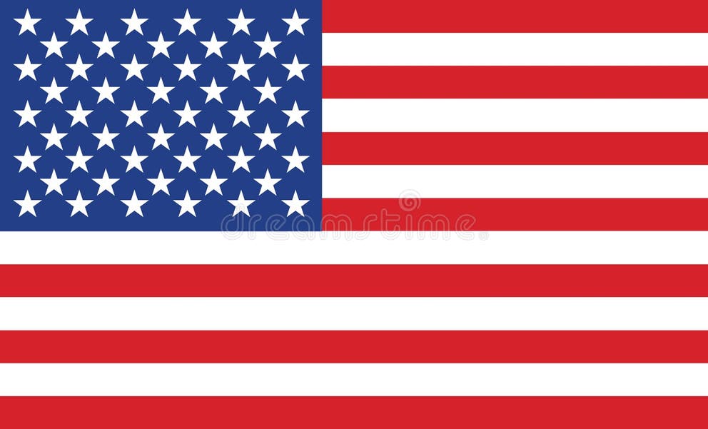 American Flag Standard Shape and Color Stock Vector - Illustration of ...