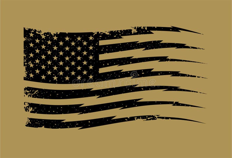 Distressed American Flag Black Stock Illustrations – 197 Distressed ...