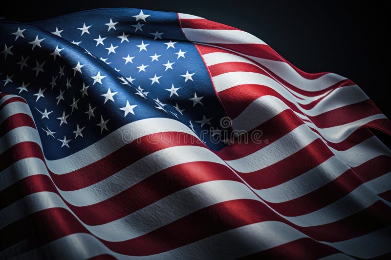 American Flag on a Subtle Soft Background Stock Illustration ...
