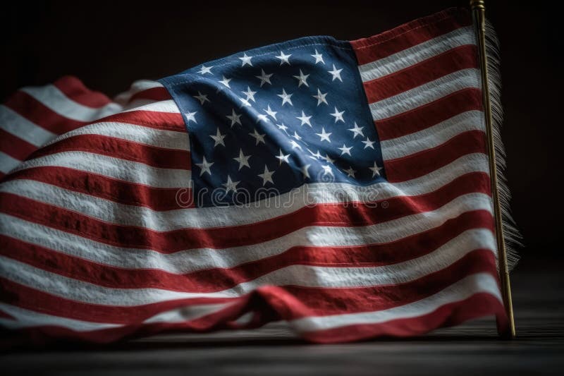American Flag on a Subtle Soft Background Stock Illustration ...