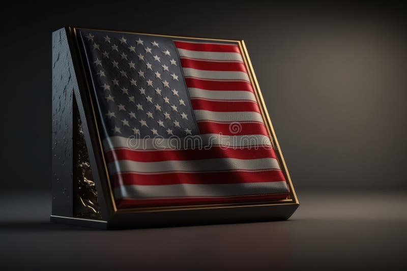 American Flag on a Subtle Soft Background Stock Illustration ...