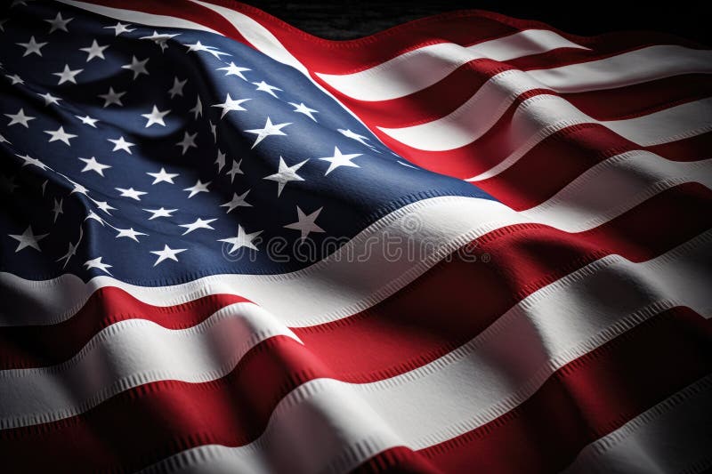 American Flag on a Subtle Soft Background Stock Illustration ...