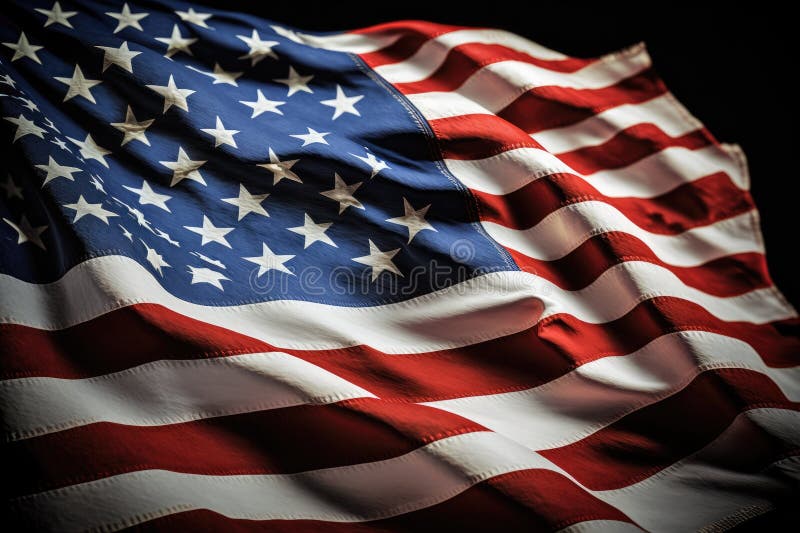 American Flag on a Subtle Soft Background Stock Illustration ...