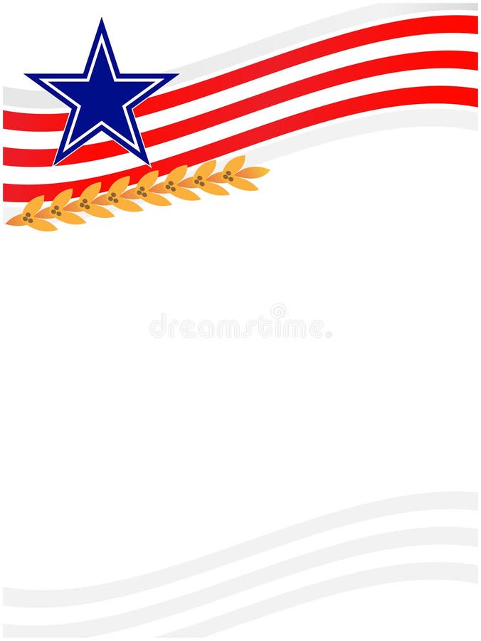 Corner Border American Flag